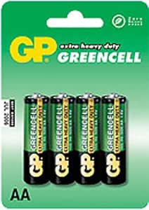 Amazon.com: GP Extra Heavy Duty GreenCell Battery AA 4pk : Health ...
