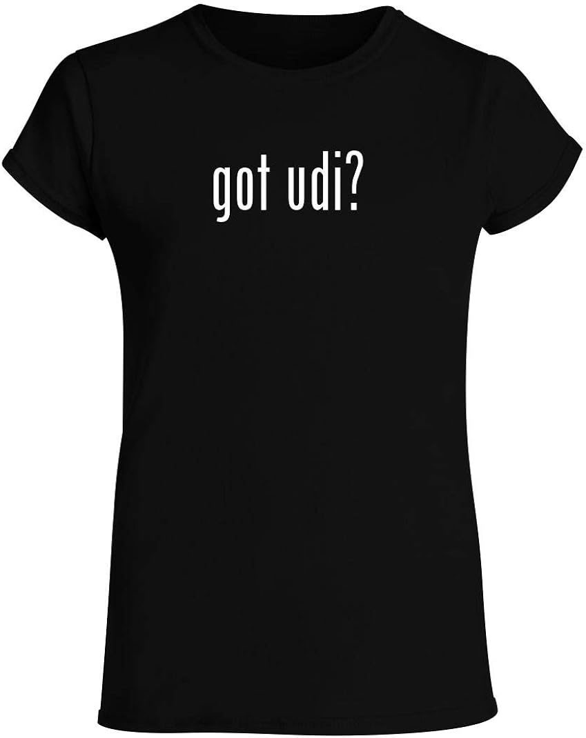 Amazon.com: got udi? - Women's Crewneck Short Sleeve T-Shirt, Black ...