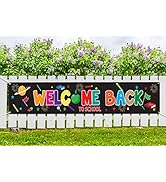 Amazon.com: KMUYSL Welcome Back to School Banner - Extra Large Fabric ...