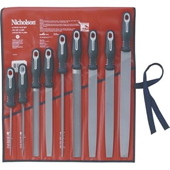 Nicholson 9 Piece Hand File Set with Ergonomic Handles, American ...