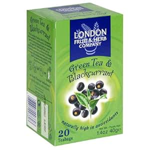 Amazon.com : London Fruit & Herb, Green Tea & Blackcurrant, Tea Bags ...