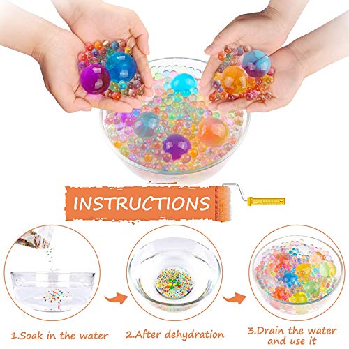 Water Beads Pack (30000 Small Water Beads /150 Large Jumbo Water beads ...