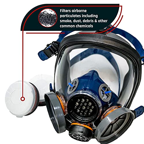 Full Face Organic Vapor, Chemical, & Particulate Respirator - 1 Year ...