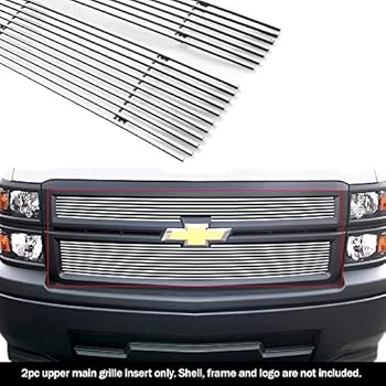 Amazon.com: 2014 Chevy Silverado Z71 Chrome Grille Insert Horizontal ...