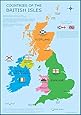 laminated Educational wall poster UK counties map | GB Great Britain ...