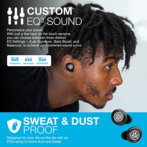 JLab JBuds Air Pro True Wireless Earbuds, Black, Bluetooth Multipoint ...