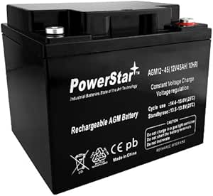 Amazon.com: PowerStar 12V 45AH SLA Battery for Power-Sonic PG-12V42FR ...