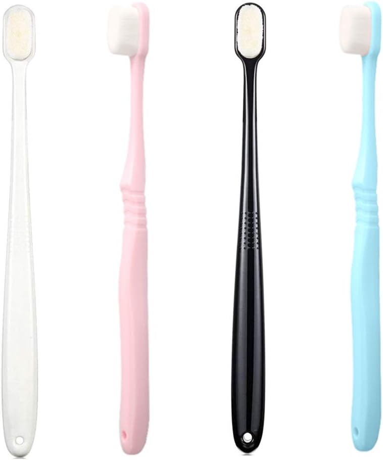 4 Pack Micro Nano Manual Toothbrush Extra Soft Toothbrushes with 20,000 ...