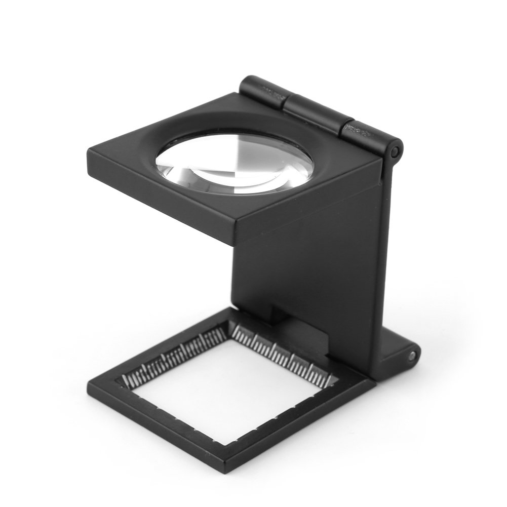 10x 28mm Mini Three-folding Magnifier, Zinc Alloy Folding Magnifier ...