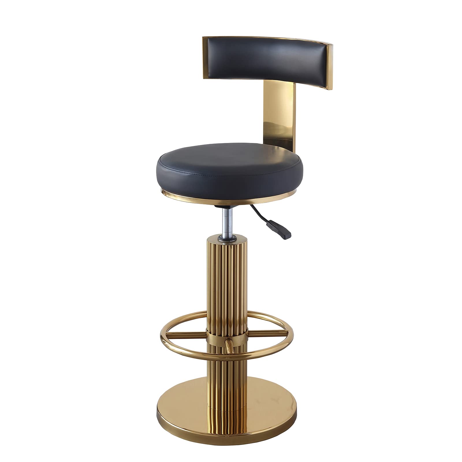 FUNROLUX Swivel Bar Stools with Backrest, Modern Adjustable Height ...
