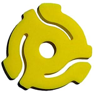 (10 Pack) TEN Yellow Plastic 45 RPM 7 Inch Vinyl Record Adaptor - 7 ...