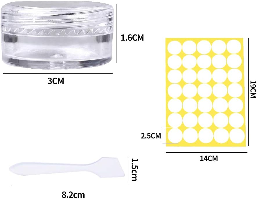 70PCS Transparent Sample Pots 5g, Lip Balm Containers, Plastic Sample ...