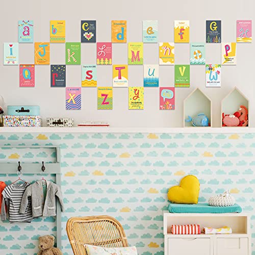 LHIUEM Abc's of God Scripture Wall Collage Kit, Bible Verse Wall Art ...