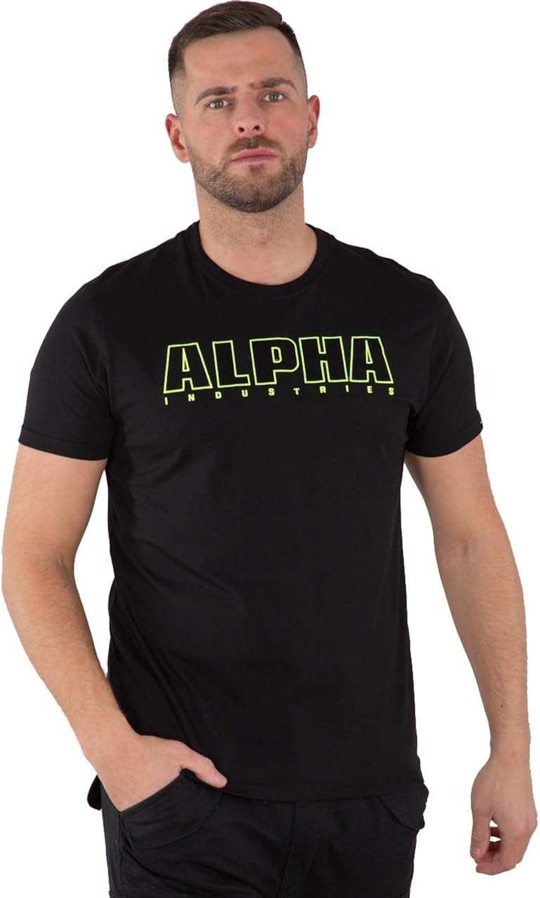 ALPHA INDUSTRIES Men's Alpha Embroidery Heavy T T-Shirt: Amazon.co.uk ...