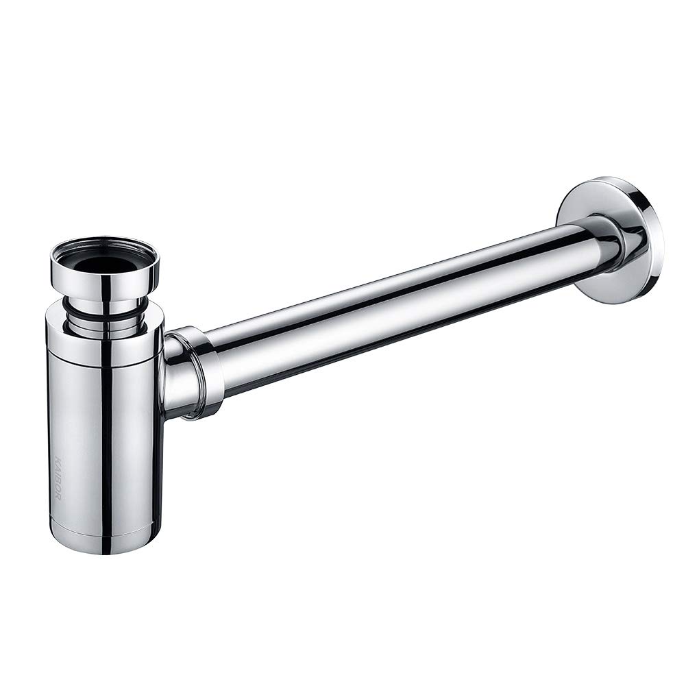 KAIBOR Universal Siphon für Waschbecken und Waschschalen, Chrom ...
