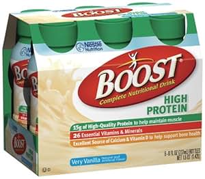 Amazon.com : Boost High Protein Nutritional Energy Drink, Vanilla, 8 ...