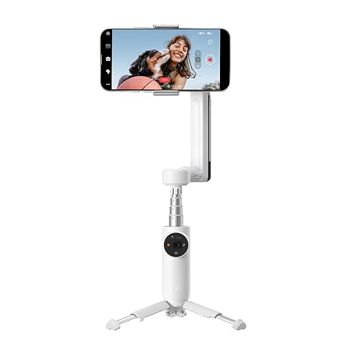 Insta360 Flow Gimbal Stabilizer for Smartphone, AI-Powered Gimbal, 3-Axis Stabilization, Built ...