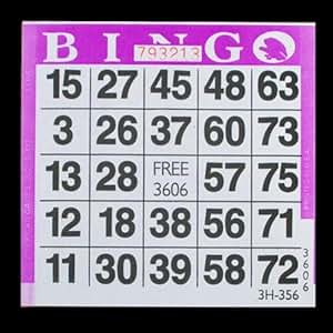 Amazon.com: 1 on Purple Bingo Paper Cards - 1500 Cards: Toys & Games