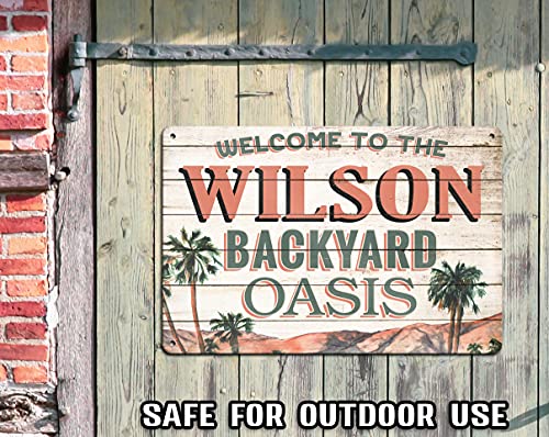 Custom Backyard Oasis Outdoor Metal Patio Sign | Pricepulse