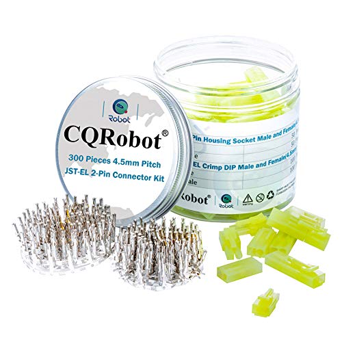 CQRobot 50 Sets / 300 Pieces 4.5 mm Pitch JST EL 2-Pin IC Sockets ...