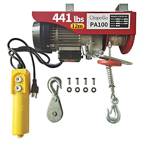 440LBS Lift Electric Hoist Crane Double Line Lift Hoist Remote Control ...