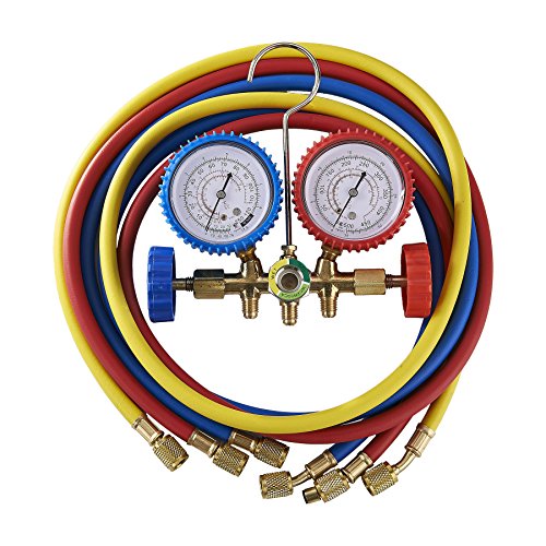 Orion Motor Tech 3FT AC Diagnostic Manifold Freon Gauge Set for R12 ...