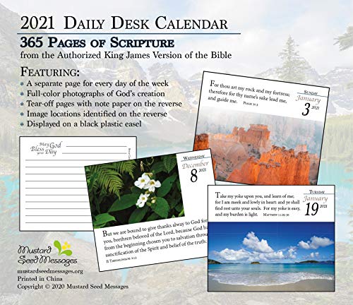 Verse For The Day Bible Verse Calendar 2021 With KJV Scripture - 365 ...