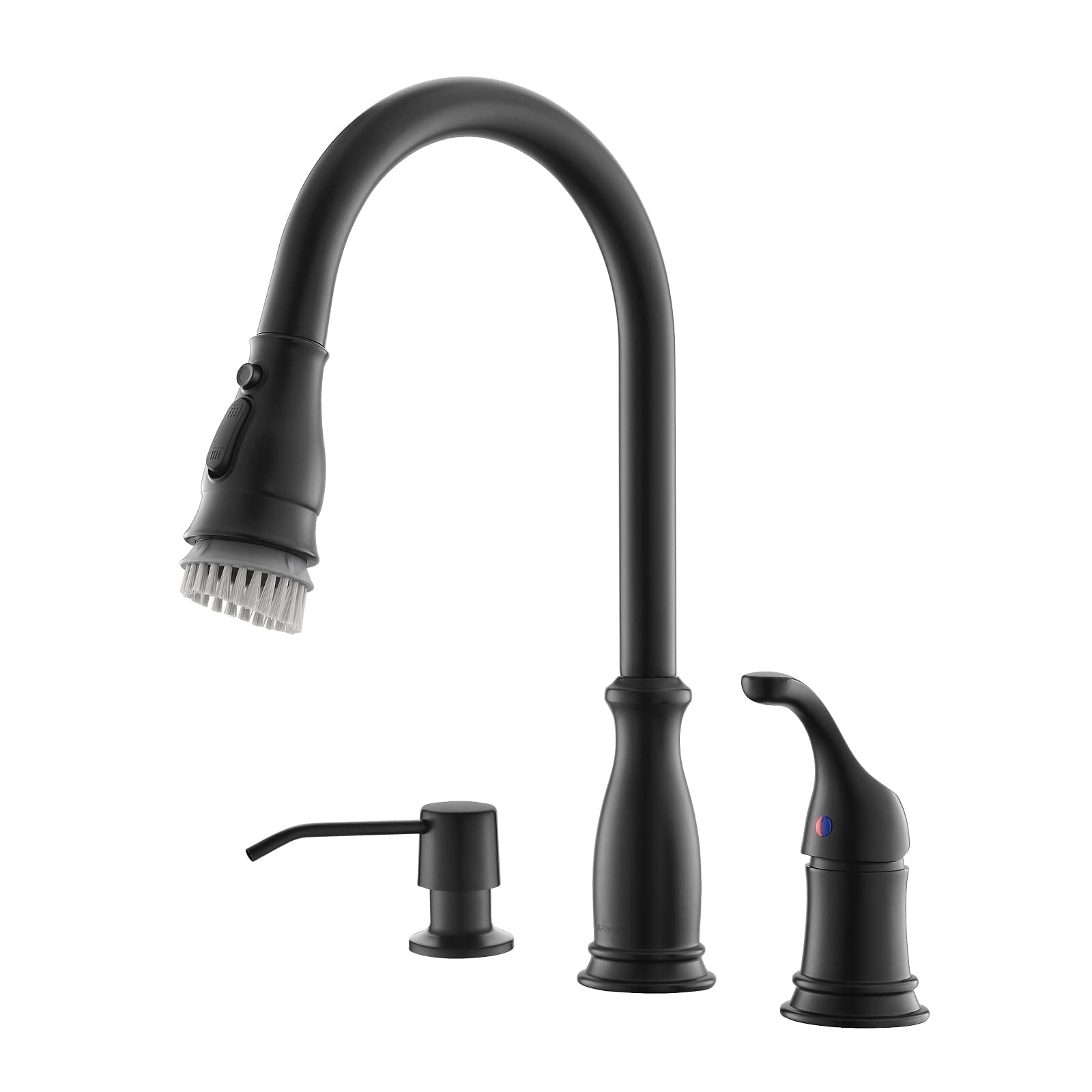 3 Hole Kitchen Faucet, APPASO kitchen faucet 3 hole with Pull Down Sprayer, 3 Pieces Kitchen ...