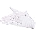 Amazon.com: White Soft Cotton Gloves Handling Gloves Dry Hands ...
