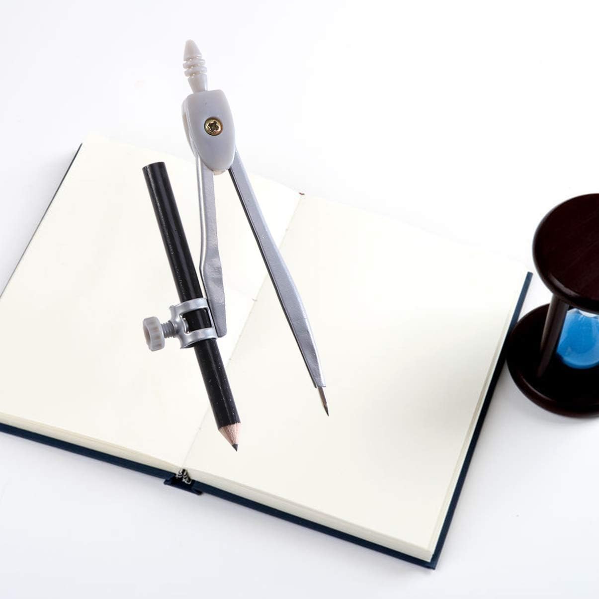 Kisangel Precision Metal Compass, Drawing Compass with Pencil Holder ...