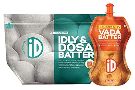 ID FRESH FOOD Idly Dosa Batter, 1kg with Vada Batter, 375g: Amazon.in ...