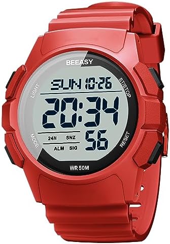 Beeasy Men Digital Sports Watch,Waterproof Watch with Stopwatch ...
