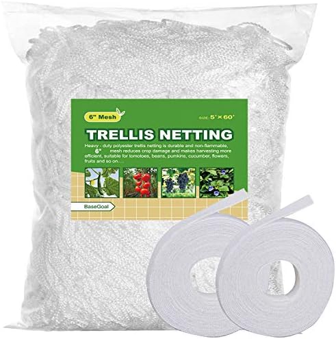 BaseGoal All-Weather Trellis Netting Mesh Plant Garden Vine Growing ...