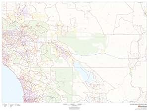 Amazon.com : Riverside County, California Zip Codes - 48" x 36 ...