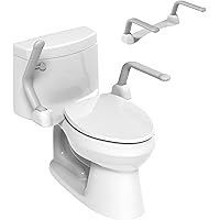 Amazon.com: Toilet Safety Rails, Foldable Toilet Handrail, Easy Installation Heavy Duty Armrest ...