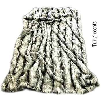 Amazon.com: Soft Plush Faux Fur Throw Blanket - Mink - Rabbit - Low ...