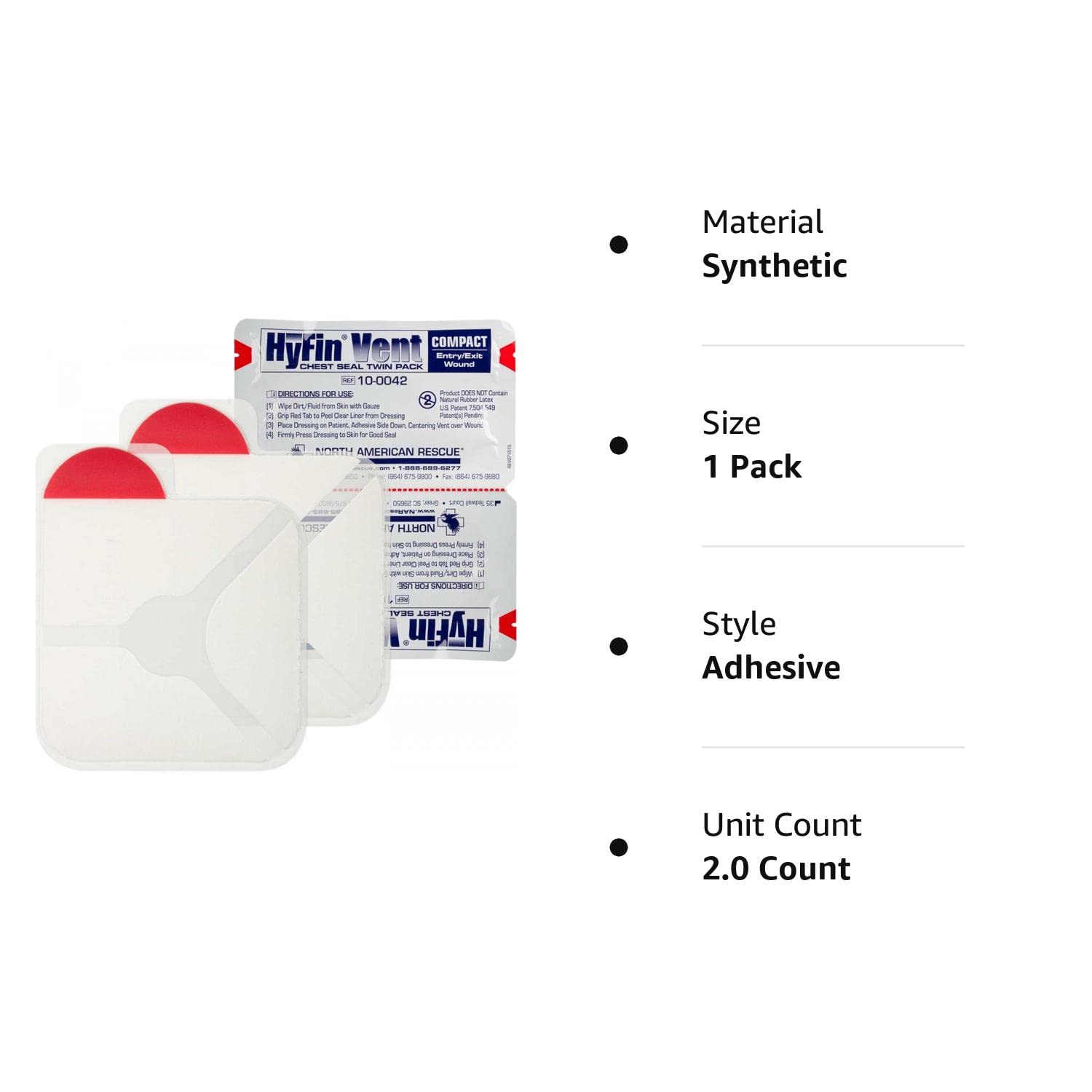 Mua North American Rescue Genuine NAR HyFin Vent Compact Chest Seal ...