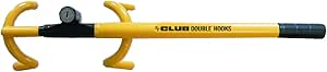 Winner The Club 3000 Twin Hooks Steering Wheel Anti-Theft Lock, Yellow ...