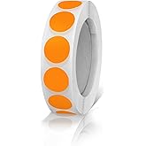 Amazon.com: Round Stickers Orange 3/4 Inch Circle Labels with Color ...