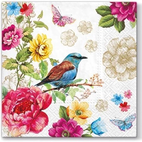 Spring Summer Flowers Paper Napkins Luncheon Size Decoupage Disposable ...