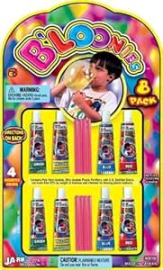 Amazon.com: B'loonies Plastic Balloon Variety 8 Tubes. Bloonies Blow ...