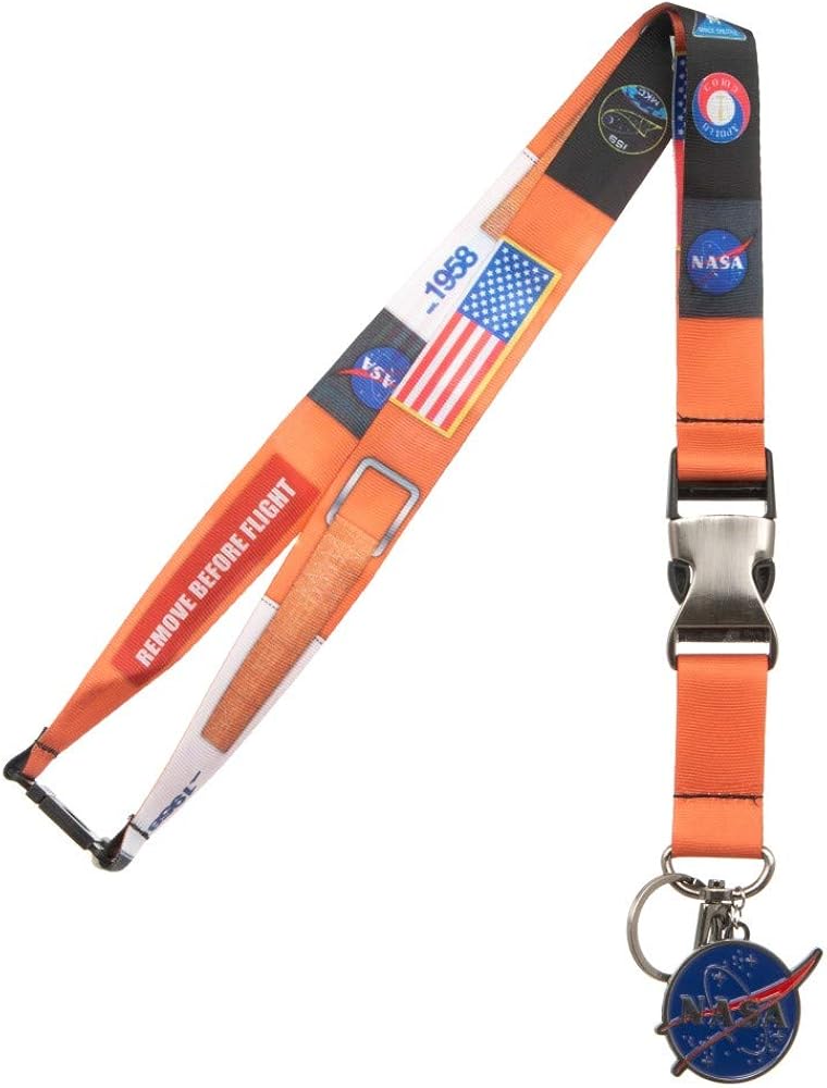 Amazon.com: Orange Suit Up NASA Lanyard with NASA Logo Keychain: Clothing