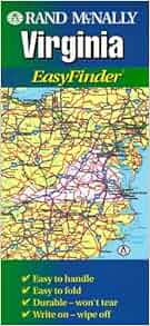 Rand McNally Virginia Easyfinder Map: Rand McNally: 0070609966885 ...