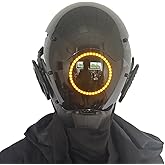 Amazon.com: KYEDAY Punk Mask Cosplay for Men, Multicolor LED Light Mask ...