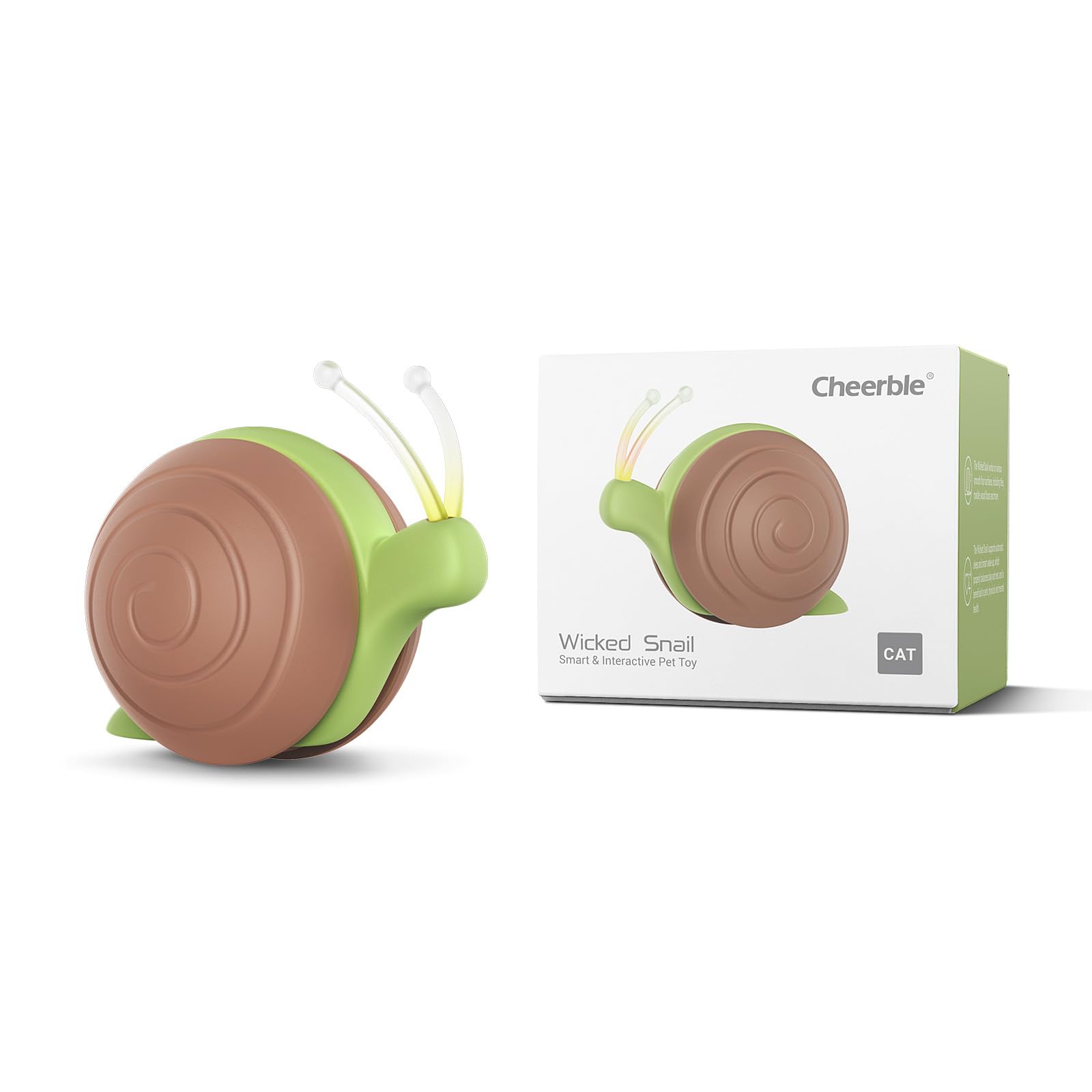 Cheerble Interactive Cat Toy for Indoor Cats, Wicked Snail, [2024 ...