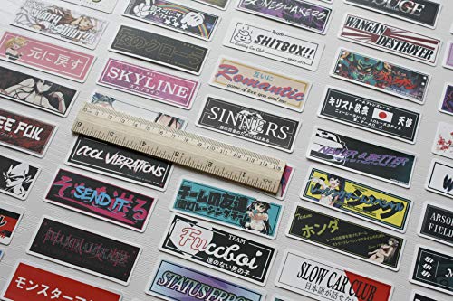 50Pcs JDM Decals Japanese Car Stickers Racing Stripes Car Window Decals ...