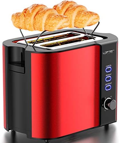 2 Slice Toaster, LOFTer Stainless Steel Bread Toasters Best Rated Prime ...