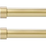 Amazon.com: OLV 2 Pack Gold Rods for Window 28-48 inch, Adjustable ...