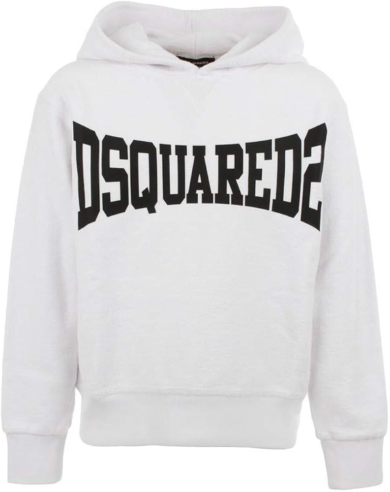 DSquared Bambino Felpa Con Cappuccio Bianco Mod. 0071 D005U: Amazon.de ...