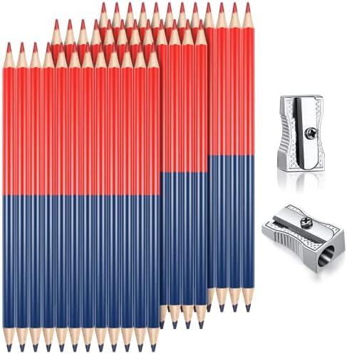 Excefore Checking Pencils Red and Blue Erasable Pencils Double Colored ...
